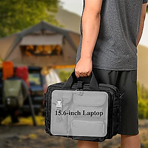 Stypos Tactical Messenger Bag, 15.6 Inch Tactical Briefcase for Man Military Laptop Bag Messenger Shoulder Bag, Includes a Flag