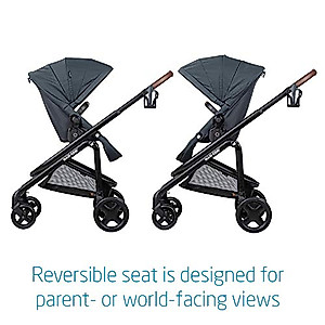 Maxi-Cosi Tayla Stroller, Modular Lightweight Stroller Seat, Parent or World Facing, Essential Graphite