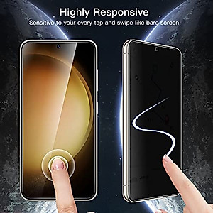 JETech Privacy Screen Protector for Samsung Galaxy S23 5G 6.1-Inch with Camera Lens Protector, Anti-Spy Tempered Glass Film, Fingerprint ID Compatible, 2-Pack Each
