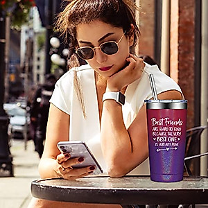 DOEARTE Best Friend Gift for Women - Best Friend Birthday Gifts - Friendship Gifts for Women - Christmas Gifts for Best Friend, Bestie, Women, Bff, Her, Coworker - 20oz Friend Tumbler