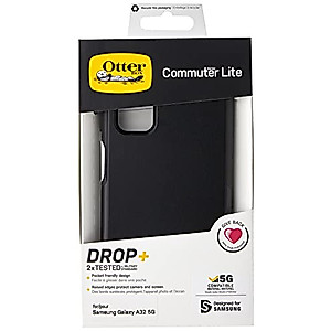 Samsung Galaxy A32 5G Case, OtterBox, Commuter Series Lite, slim & tough, pocket-friendly, with open access to ports and speakers (no port covers), - BLACK