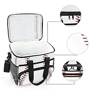 AUUXVA Cooler Bag Large Camping Cooler Tote Baseball Lunch Cooler Bag Insulated Waterproof Lunch Box for Picnic Beach Travel, Reusable Leakproof