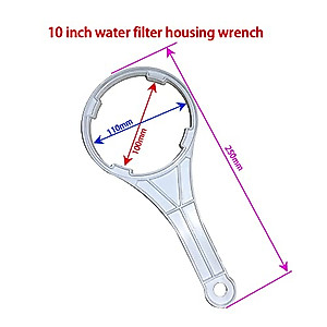 YZM 10" Plastic Filter Housing Wrench, Reverse Osmosis Water Filter Canister Housing Wrench (10" Filter Housing Wrench)