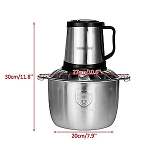 CHUNYU 800W 5L Electric Meat Mixer Blender Grinder 3Speed Stainless Steel Electric Chopper Automatic Mincing Machine Quiet