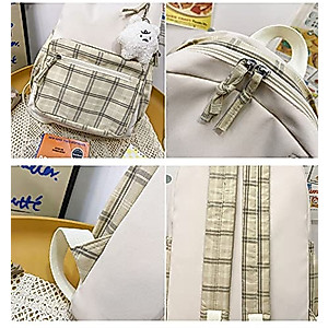 OZAOZ Cute Aesthetic Backpack Kawaii Backpack Sage Green Backpack for Girls Teens Preppy School Supplies Aesthetic Daypack (Green)