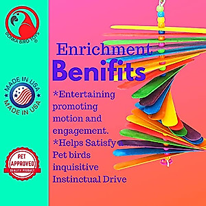 Bonka Bird Toys 867 Big Stick Colorful Wood Chew Beak Parrot Parrotlet Budgie Macaw African Grey