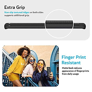 TUDIA DualShield Designed for TCL 20 Pro 5G Case, [Merge] Shockproof Heavy Duty Military Grade Dual Layer Tough Slim Protective Case - Matte Black