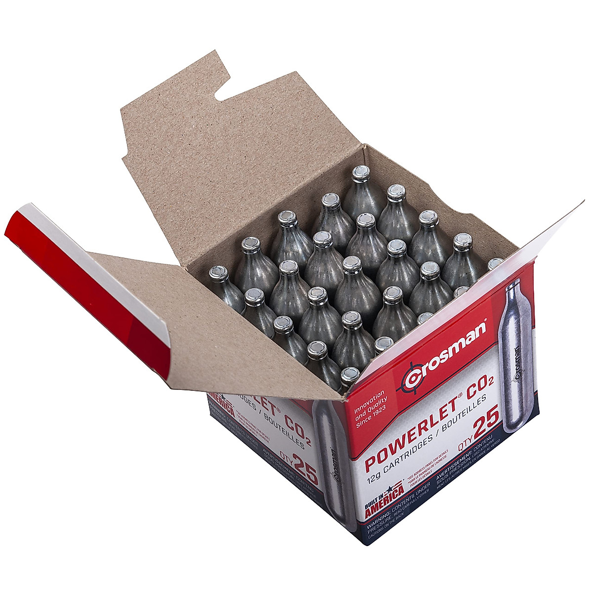 Crosman 25-Count 12-Gram CO2 Cartridges For Air Rifles And Air Pistols 2311-N
