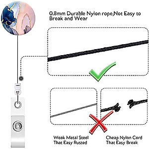 Retractable Badge Holders, Cute Nursing Badge Reel, Badge Clip ID Card Holders (3pack Pretty Marble)