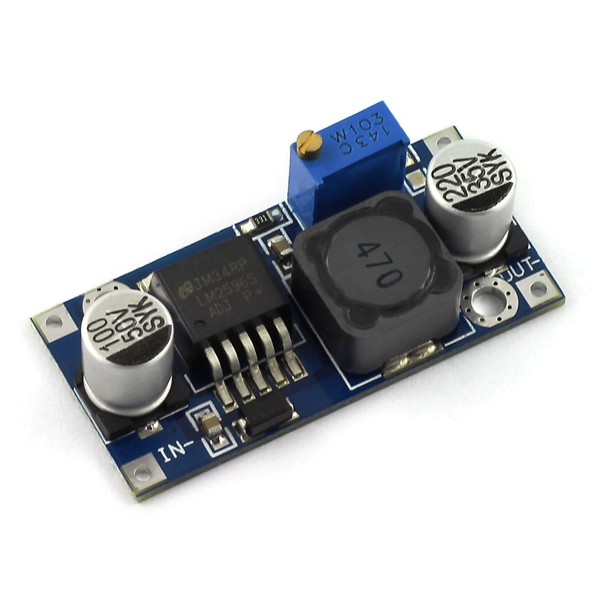 DZS Elec 2PCS LM2596 DC-DC Step Down Variable Volt Regulator Input 3.2V-40V Output 1.25V-35V Adjustable Buck Converter Electronic Voltage Stabilizer Power Supply Module