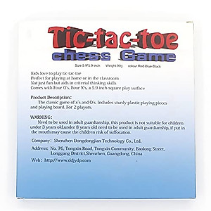 zeyce Tic Tac Toe Board Game,Tic Tac Toe Family Game, Classic Board Game, Classical Family Board Game,Children's Tic Tac Toe Game, Plastic tic tac Toe Game, Board Size 15 X 15 cm