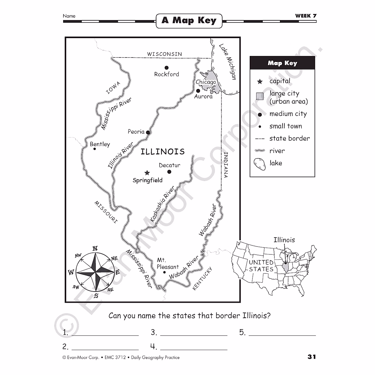 Daily Geography Practice ,Grade 3