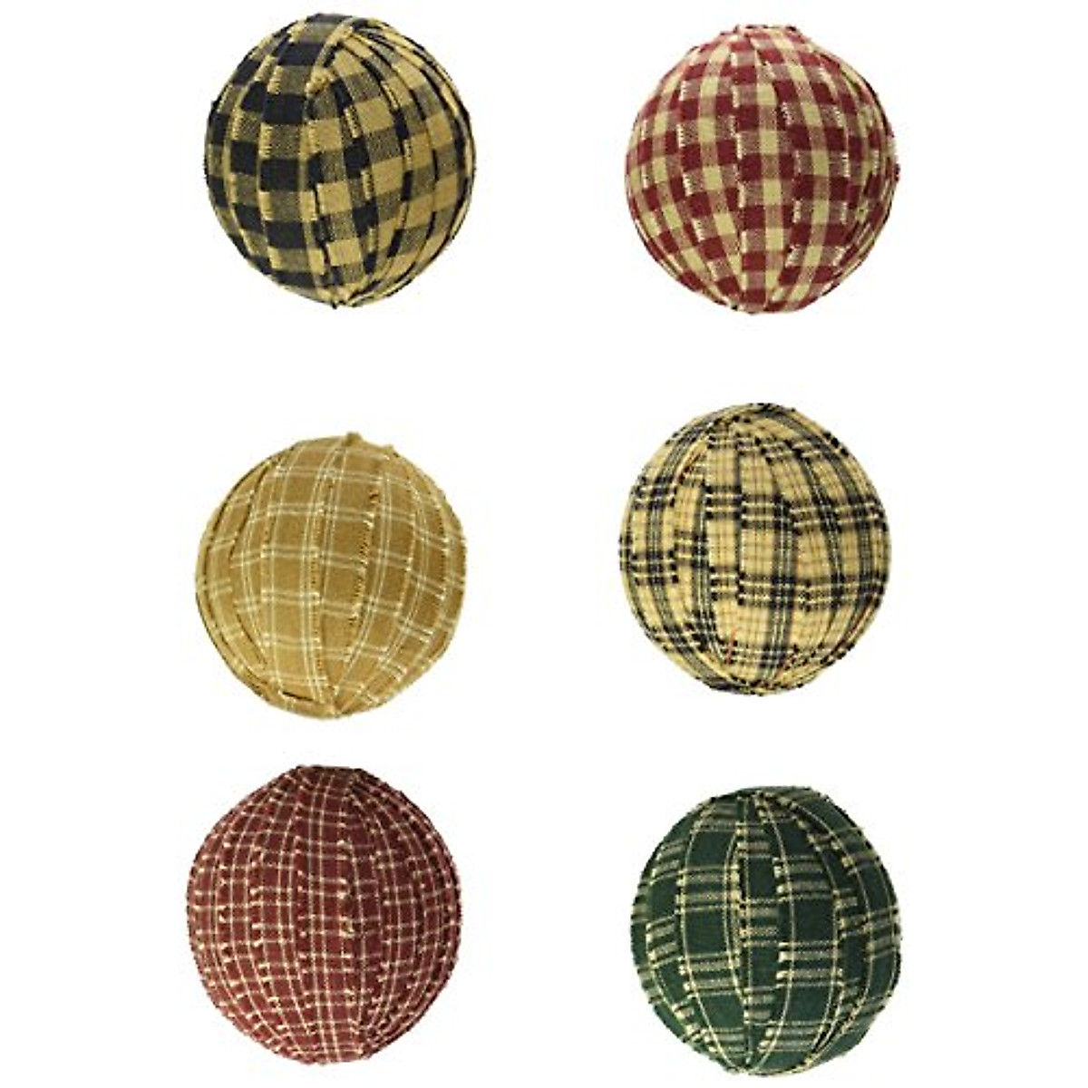 The Country House Collection Large Homespun Rag Ball S/6 Asst. (2.5")