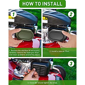 593260 Air Filter, 798452 334404 Air Cleaner Cartridge Filter, 2PCS Walk Behind Lawn Mower Air Fliter with 1PCS Spark Plug for 4247 5432 5432k 09P00 09P702 550E 500EX 550EX 625 575EX
