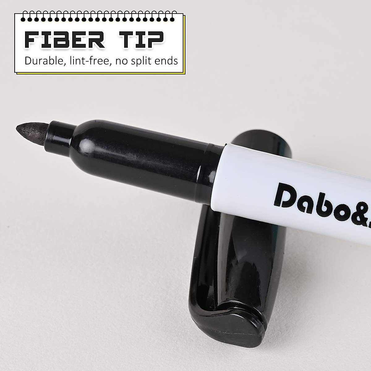 60 Pack Black Permanent Markers - Fine Point for All Surfaces