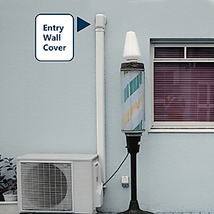 Pearwow 3" W 15Ft L Mini Split Line Set Cover Kit, Decorative PVC Tubing Cover for Ductless Mini Split AC,Heat Pumps Systems,Air Conditioner Lineset Cover,Mini Split Accessories