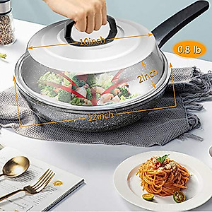 Cheese Melting Dome Set of 2, Leonyo 12" Metal Steam Basting Cover for Griddle Grill, Stainless Steel Griddle Accessories for BBQ Flat Top Kitchen Cooking Hamburger, Dishwasher Safe, Heat Proof Handle