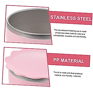 Healeved Stainless Steel Sippy Cup Stainless Steel Drinking Glasses Drinking Glasses with Lids Stainless Steel Cup Lid Sippy Bottles Sip-a-cup Dishwasher Metal Cup Disabled Elder Cup Feeder