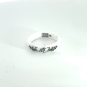 One Moment In Time J128 Sizes 8 Heavenly Flower White Ceramic Choose The Right Ring (8) Mormon LDS CTR