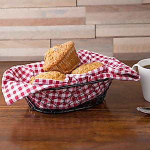 Yesland 2 Pack Rope Metal Oval Bread Basket, 9 1/2 x 6 1/2 x 2 Inches, Bread Proofing Basket for Professional & Home Bakers