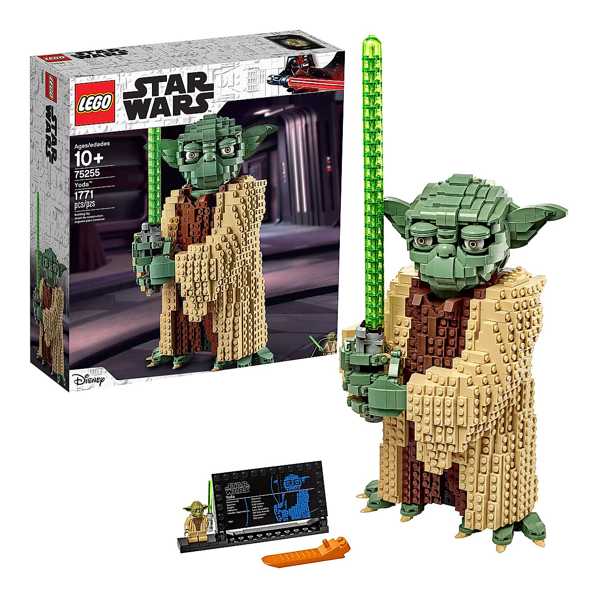 LEGO Star Wars: Attack of The Clones Yoda 75255 Yoda Building Model and Collectible Minifigure with Lightsaber (1,771 Pieces)