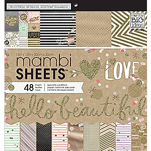 me & my BIG ideas Gold Rush Mambi Sheets, 12-Inch by 12-Inch