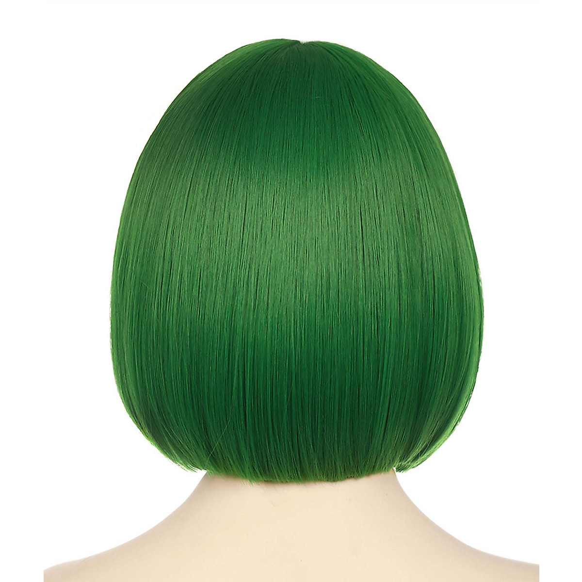 Bopocoko Green Wig Short Green Wigs for Women St Patricks Day Green Bob Wig with Bangs Natural Cute Synthetic Wigs for Halloween BU110GR