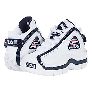 Fila Grant Hill 2 (Little Kid) White/Fila Navy/Fila Red 1 2.5 Little Kid M