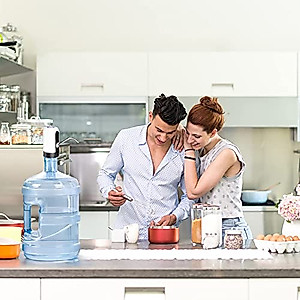 Water Bottle Pump 5 Gallon Electric Drinking Water Pump Portable Water Dispenser USB Charging Water Bottle Pump Water Bottle for Universal 2-5 Gallon Bottle