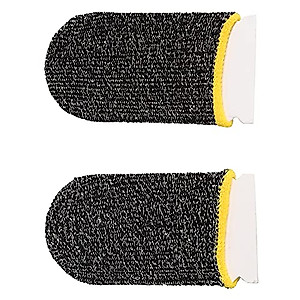SALUTUY Game Control Sleeves, Comfortable Lightweight and Portable Game Finger Sleeves Wear-Resistant and Breathable for Mobile Game for Family