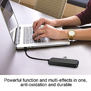 USB C Hub 4-Port Splitter Expansion Cable Adapter Compatible with USB 2.0/1.2/1.0 Supports commonly Used USB Devices Such as Mouse and Keyboard, USB Fan