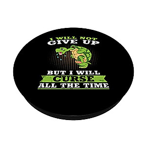 I Will Not Give Up Runner Turtle Running Jogging Carapace PopSockets Swappable PopGrip