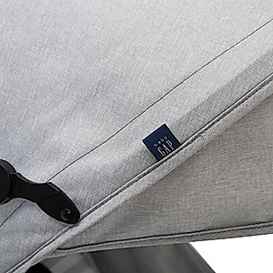 babyGap Classic Stroller - Lightweight Stroller with Recline, Compact Fold & Removable Parent Organizer - Made with Sustainable Materials, Grey Stripes