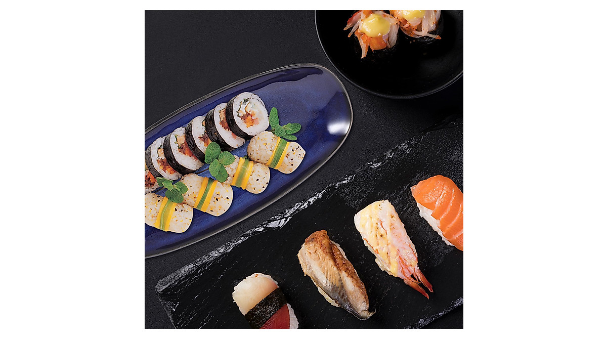 FRCOLOR Blue Serving Platter - Perfect for Sushi & Snacks