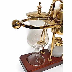 Nispira Belgium Royal Family Balance Syphon Unique Gravity Vintage Coffee Maker Vacuum Brewing System Gold 500 ml