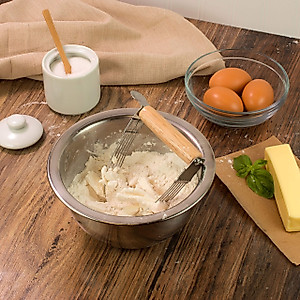 Mrs. Anderson's Baking Pastry Cutter and Dough Blender, 6-Wire, Stainless Steel with Wood Handle