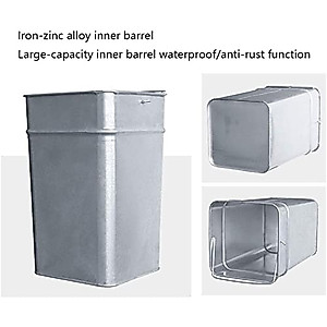 Trash Bin Trash Can Wastebasket Ashtray Garbage Bin 12L Luxury Stainless Steel Trash Can Marble Waste Bin With Ashtray Hotel Lobby Vertical Outdoor Large Garbage Bin Garbage Can Waste Bin ( Color : On