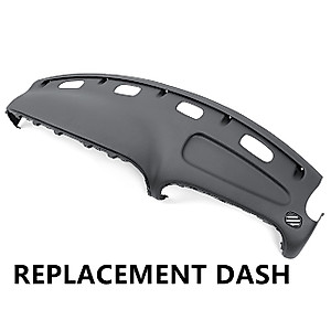 KUAFU Dash Replacement Compatible with 1998 1999 2000 2001 2002 Dodge Ram 1500 2500 3500 Dash Panel Dash Top Dashboard Replacement (Dark Gray)