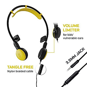 Bengdii Bee Off Ear Headphones, Max Comfort Ear Speakers, Noncontact Earpieces, Lightweight Open Ear Headsets, Microphone, 3.5mm Jack for School/Teens/Kids/Phone/Tablet/Laptop, Korean Made, Mint