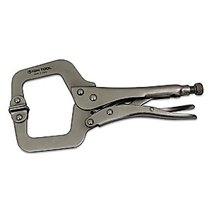 ION TOOL 11” C-Clamp Locking Pliers, Large, Swivel Pads