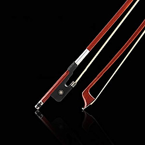 AMZZ Professional Full Size 4/4 Violin Bow Well Balanced Round Brazil Wood Stick Horsehair （4 4 Violin Bow）