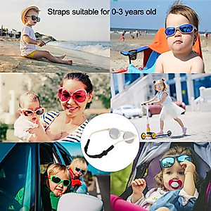 lvvfit Baby Glasses Straps(5-8inch)-Adjustable Glasses Strap Sports Sunglasses Eyeglasses Holder Straps for Toddler and Infant-Eyewear Retainers for Boys and Girls age 0-3 years (4pcs Black)