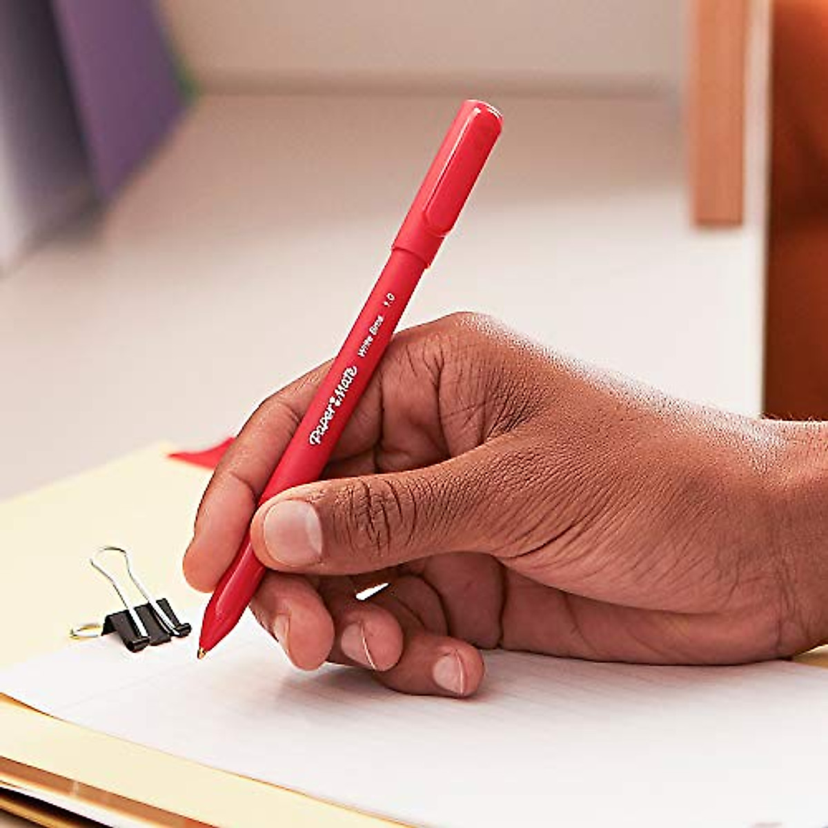 Paper Mate Write Bros Ballpoint Pens, Medium Point (1.0mm), Black, 12 Count