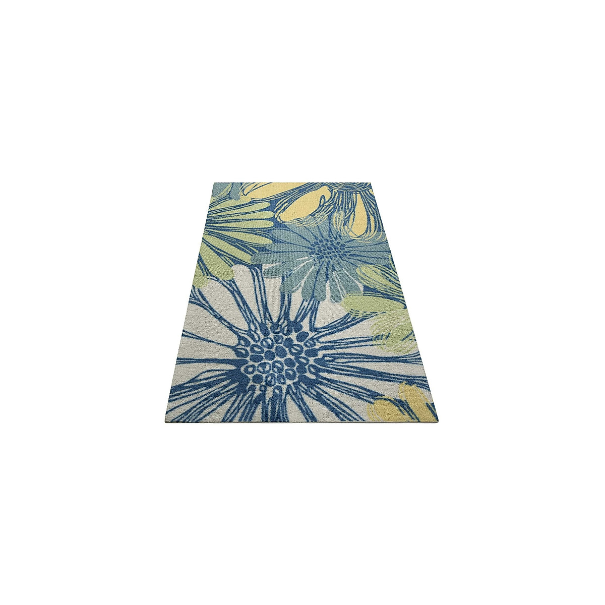 Nourison Home & Garden Indoor/Outdoor Blue 2'3" x 3'9" Area -Rug, Easy -Cleaning, Non Shedding, Bed Room, Living Room, Dining Room, Kitchen (2x4)