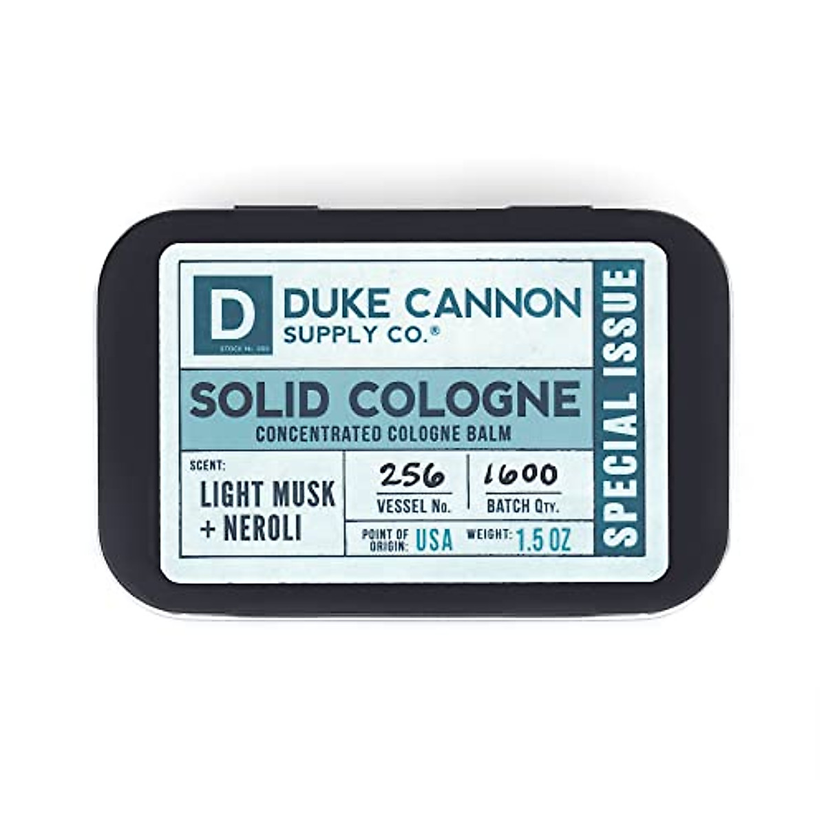 Duke Cannon Supply Co. Solid Cologne - Men's Concentrated Balm, 1.5 oz. (Light Musk + Neroli)