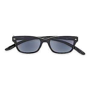 Retro Square Reading Sunglasses in Black with Smoke Lenses by Readers.com | The Cabo Hanging | +2.00