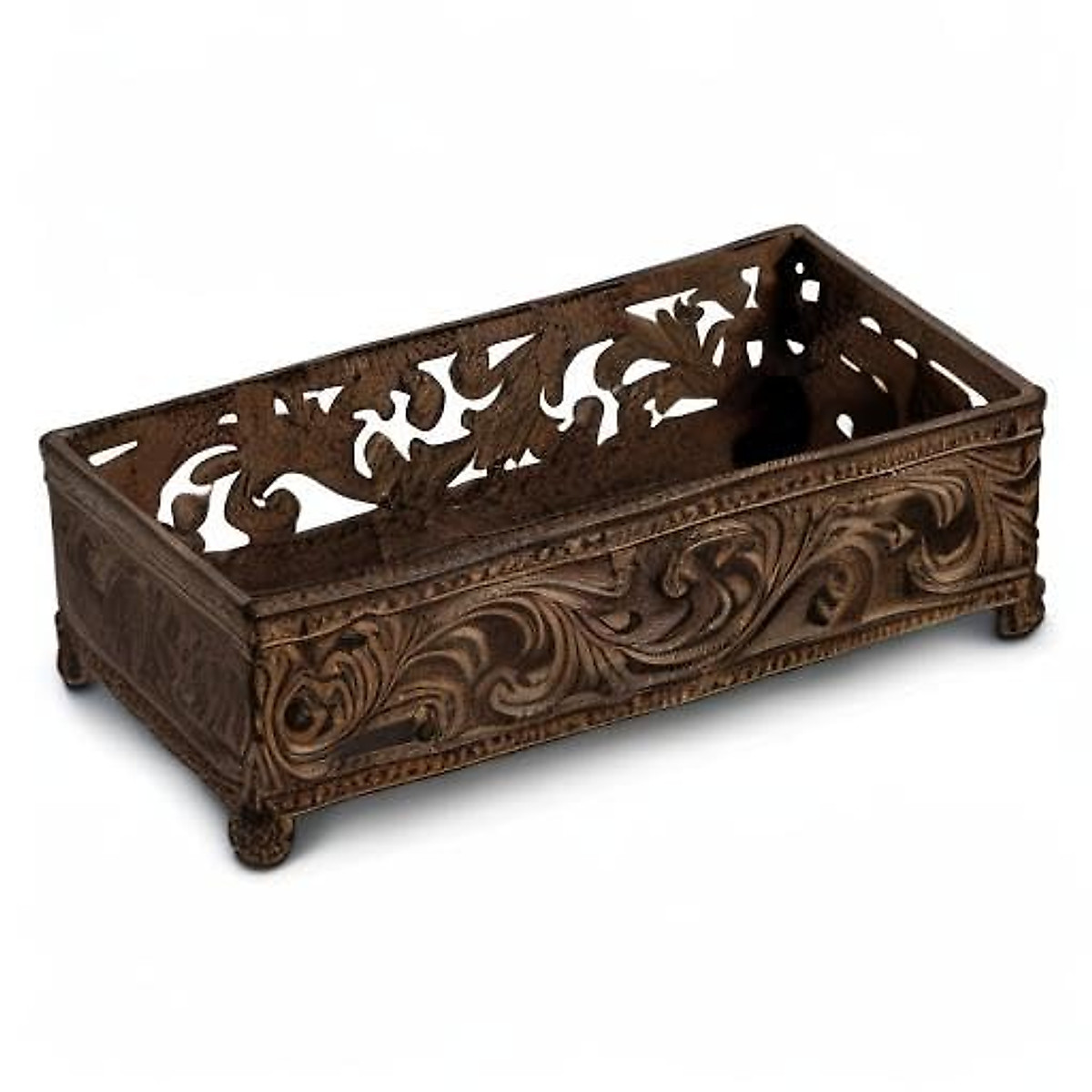 Acanthus Leaf Design Cast Metal Guest Towel Holder