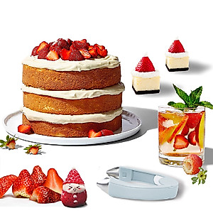 LIANGKEN Strawberry Huller Stem Remover, Potato Corer, Pineapple Corer, Tomato Corer, Fruits and Vegetables Eye Peeler, Stainless Steel Huller, Portable Kitchen Gadget.