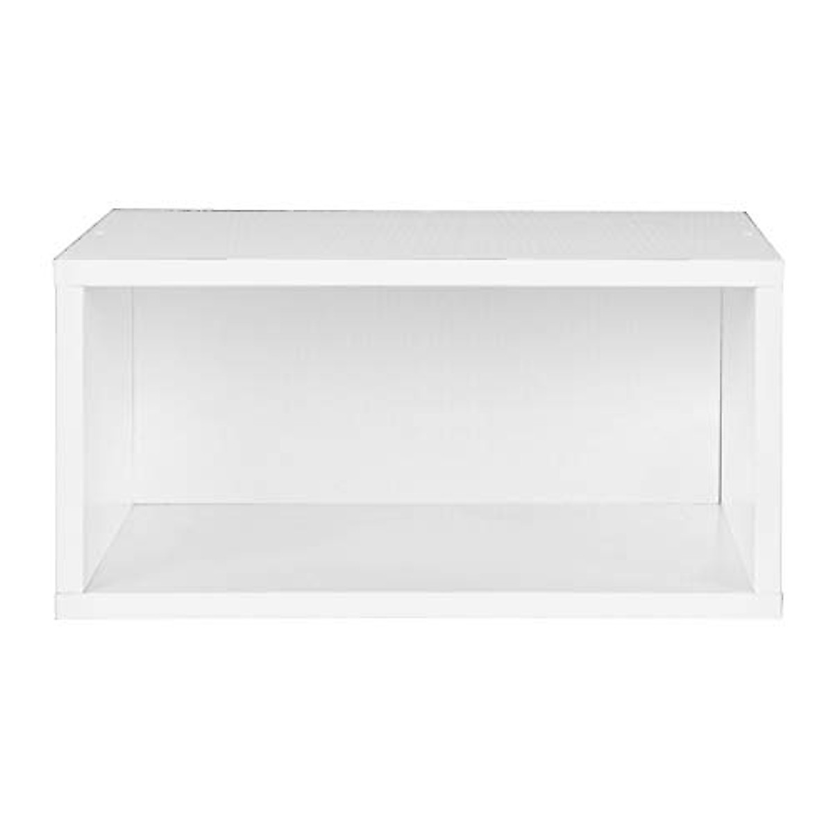 Niche Cubo Half Size Stackable Storage Cube- White Wood Grain