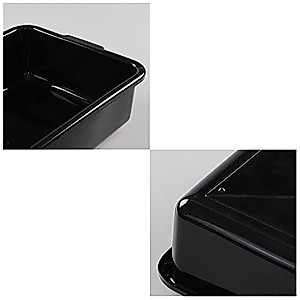 Easymanie 13 L Commercial Bus Tub Box, 4 Pack, Dishpans for Restaurants, Black